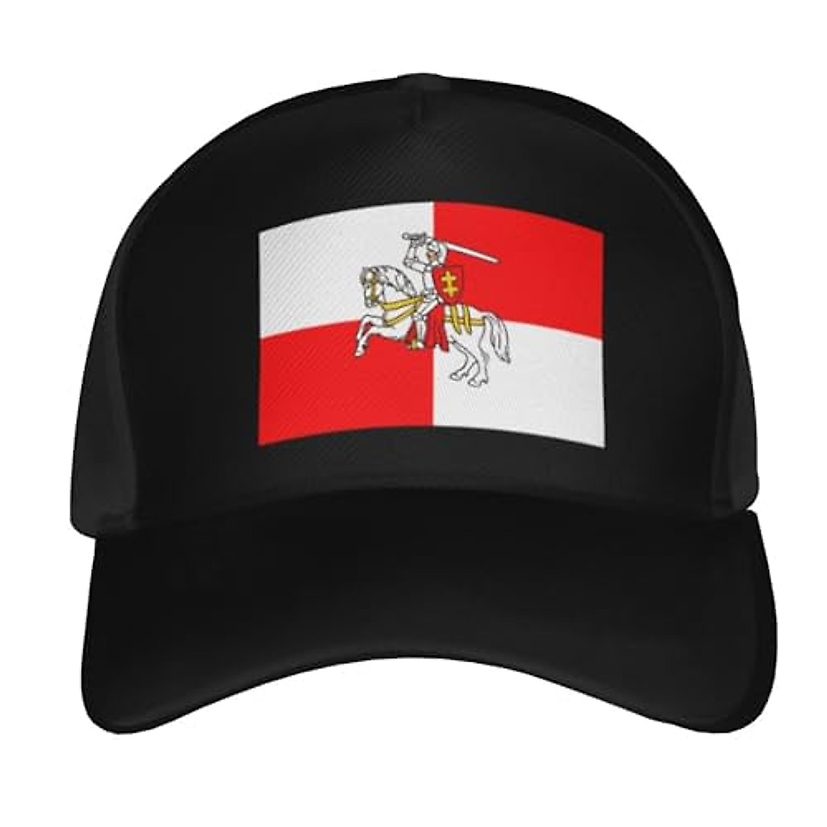 KOSPOGO Flag of Poles in Lithuania Baseball Cap Men's and Women's Baseball Hat Adjustable Casual Outdoor Breathable Caps Truck Driver Hat Dad Cap Black