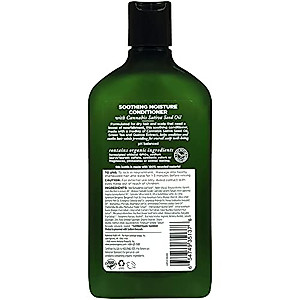 Avalon Organics Soothing Moisture Cannabis Sativa Seed Oil Conditioner, 11 oz