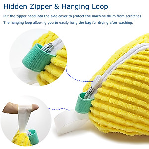 2 Pack Shoe Washing Machine Bag, Shoe Laundry Bag for Washer and Dryer, Shoe Cleaning Bag for Washing Machine, Reusable Sneaker Tennis Shoe Cleaner (Yellow-2pack)