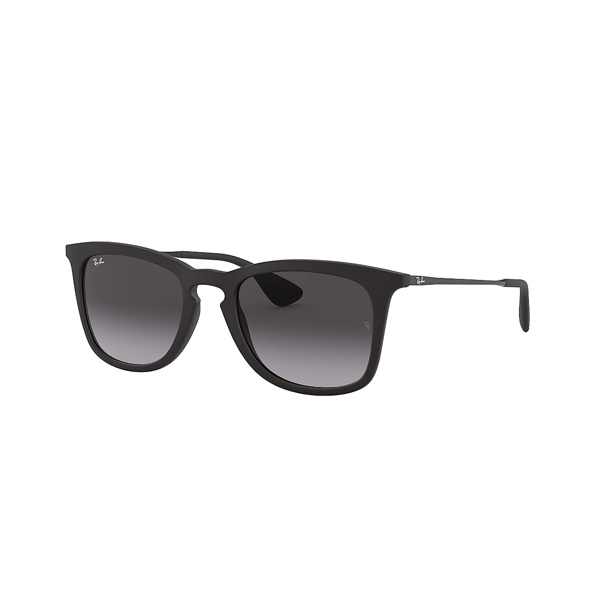 Ray-Ban RB4221 Square Sunglasses, Rubber Black/Light Grey Gradient Dark Grey, 50 mm
