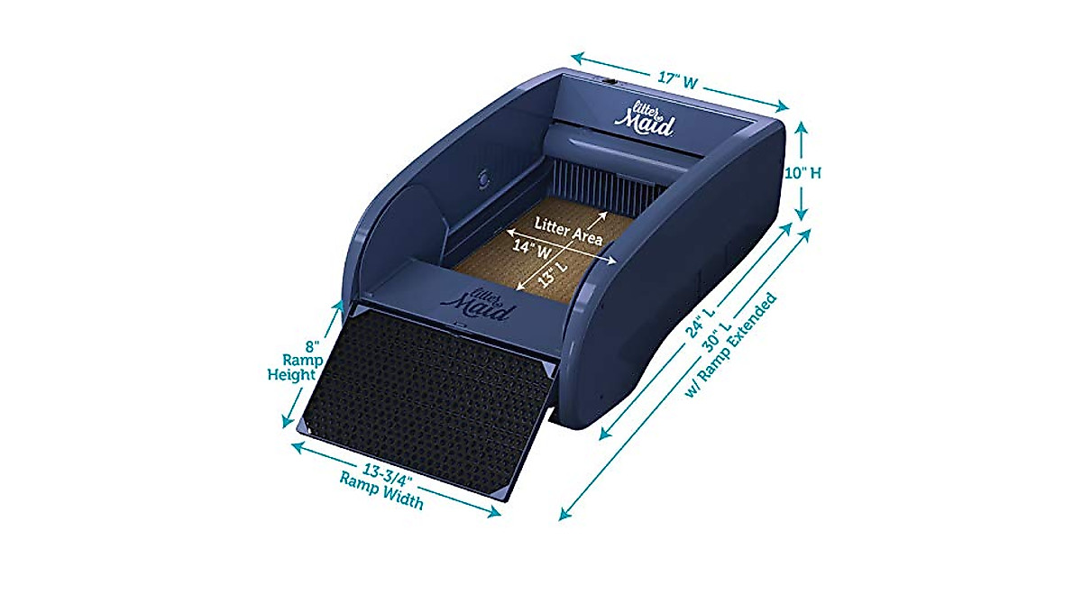 LitterMaid Single Cat Self-Cleaning Litter Box - Blue