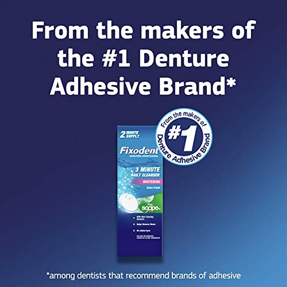 Fixodent 3 Minute Daily Cleanser Tablets Plus Scope - 90 ct