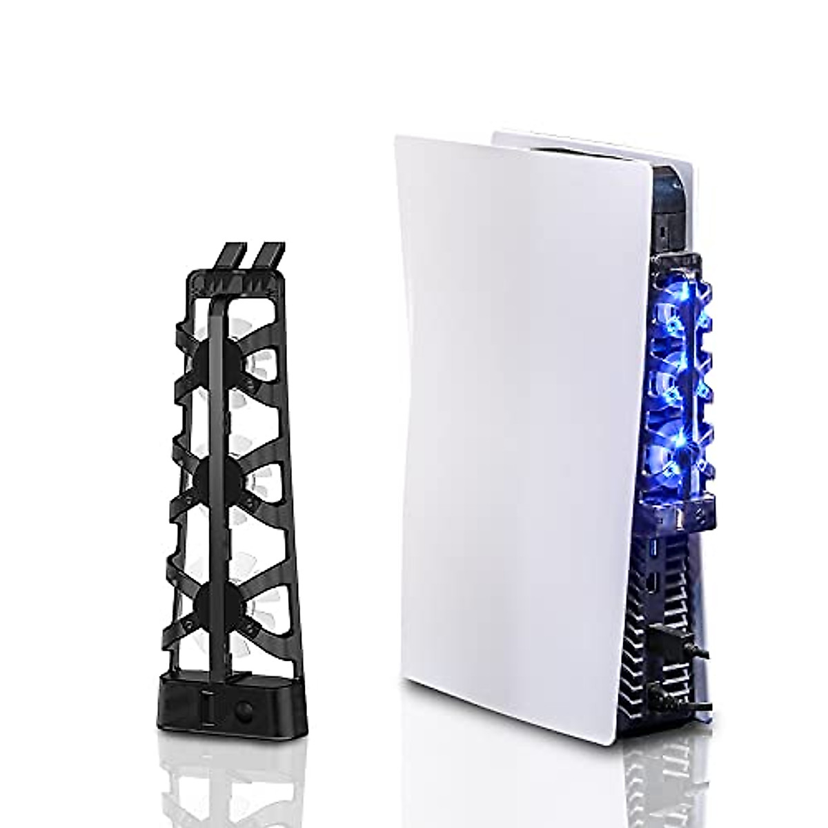 ECHZOVE PS5 Cooling Fan,PlayStation 5 Cooling Station Compatible with PS5 Digital Edition/ PS5 Ultra HD with 3 Cooling Fans and USB 2.0