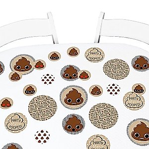 Party 'Til You're Pooped - Poop Emoji Party Giant Circle Confetti - Party Decorations - Large Confetti 27 Count