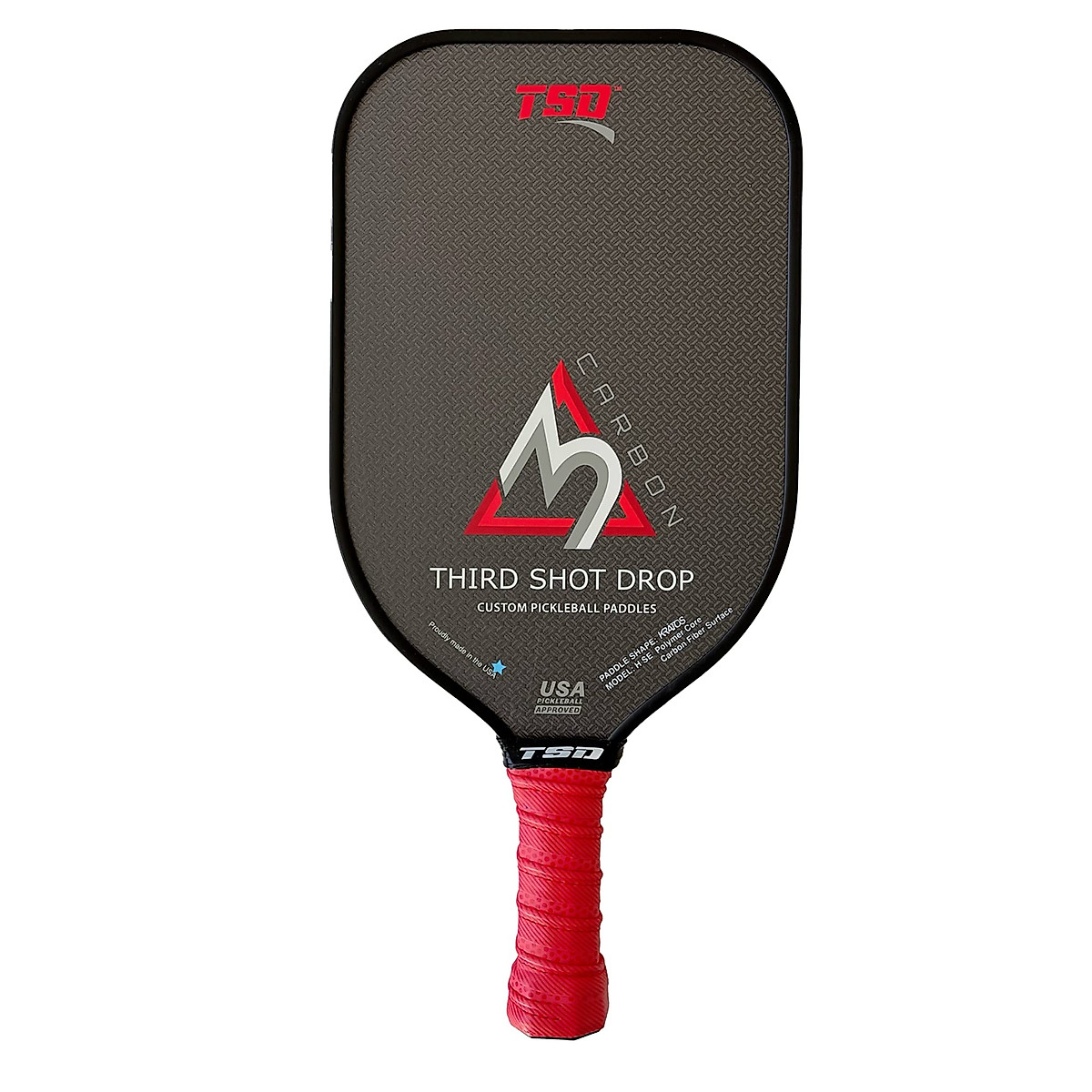 Third Shot Drop Special Edition Series Pickleball Paddle | Triple Layer Carbon Fiber Diamond Weave Surface (Kratos Model H SE | Core: 16mm Polymer)