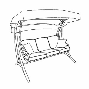 Claremont II Swing Replacement Canopy Top Cover