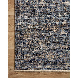 Loloi II Sorrento Collection SOR-01 Midnight/Natural 7'-10" x 10'-2" Area Rug