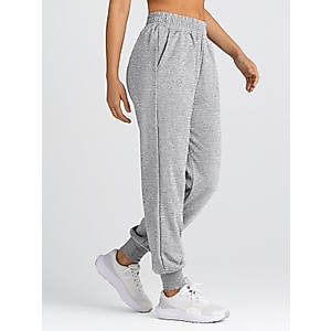 Yovela Sweatpants Women Baggy High Waisted Sweat Pants Fall Clothes Casual Joggers Y2k Aesthetic 2025 Winter Spring Fashion Trendy Warm Outfits Cute Comfy Tall Trousers with Pockets Grey XL
