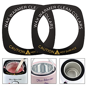 Wax Warmer Clean Collars Waxing Protection Rings 50Pcs Replacement Black Collars Ring for Universal Wax Machine Accessories Square