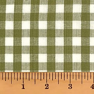 Sage Green 5 Mini Buffalo Plaid Homespun Cotton Fabric by JCS - Sold by The Yard
