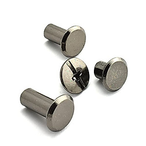 LQ Industrial 75 Sets Black M5 Chicago Screw Assorted Kit Slotted Phillip Head Binding Screws Rivet Assembly Bolt Nail Rivet for Book Binding DIY Leather Craft M5x6 M5x10 M5x12