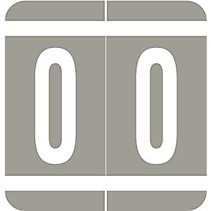 Doctor Stuff - File Folder Labels, Alphabet Letter O, VRE/GBS 8850 - VRAM Series Compatible Alpha Stickers, Gray, 1.3" x 1.25", 250/Roll