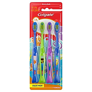 Colgate Kids Extra Soft Toothbrush Value Pack, Ocean Explorer - 4 Count