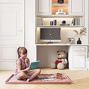 AIKEXIN Under Sink Mat for Kitchen Waterproof, 34" x 22" Silicone Under Sink Liner Drip Tray, Patent Design, Sink Cabinet Protector Mats for Kitchen & Bathroom Water Drips, Leaks, Spills (Brown）