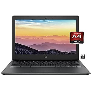 HP Chromebook Laptop Student Business (2022 Model), 11.6" HD Display, AMD A4-9120C (Up to 2.4GHz), 4GB RAM, 32GB eMMC, HD Webcam,WiFi 5, Bluetooth, Radeom R4 Graphics, Chrome OS +HubxcelAccessories
