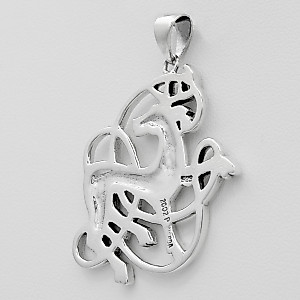 Dryad Design Sterling Silver Stag Pendant - Celtic Deer Jewelry for Men or Women
