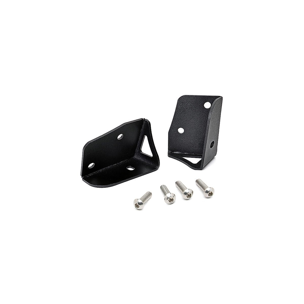 Rough Country Lower Windshield Light Brackets for 07-18 Jeep Wrangler JK - 70044 , Black