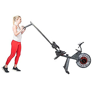Sunny Health & Fitness Air Plus Magnetic Resistance Rowing Machine – SF-RW5940, gray