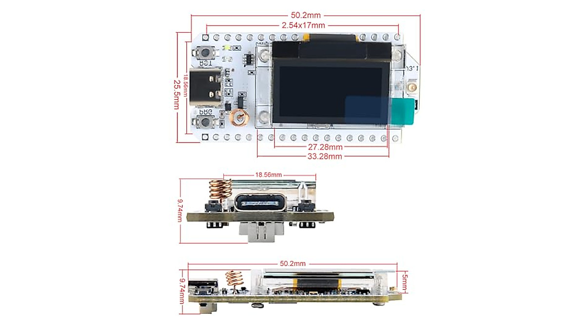 DIYmalls 915MHz LoRa ESP32 V3 Board Pack of 2