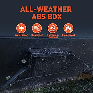 SnowyFox 7 Way Trailer Plug Cord Junction Box - Heavy Duty 7 Pin Trailer Wiring Harness Inline Cord Cable Weatherproof Corrosion Resistant, 8 feet