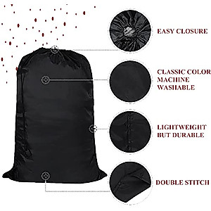 Laundry Bag with Strap, Machine Washable Large Dirty Clothes Organizer, Clothes Storage Easy Fit a Laundry Hamper or Basket, Can Carry Up to 4 Loads of Laundry, Bonus Reusable Tote (Black - Hot Pink)