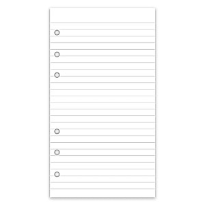 (2 Pack) A6 Lined Refill Paper, 200 Sheets/400 Pages Loose Leaf Paper for Filofax Personal Binders, 6 Holes Punched, 100gsm Ruled White Pages, 3.75'' x 6.75''