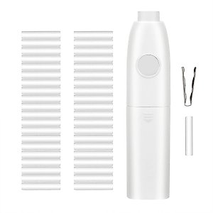 Amazon Basics Electric Eraser Kit, with 40 Eraser Refills, Battery Operated Eraser, White