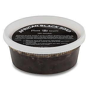 African Black Soap Paste 8 oz. 100% Raw Pure Natural From Ghana. Acne Treatment, Aids Against Eczema & Psoriasis, Dry Skin, Scars and Dark Spots. Great For Pimples, Blackhead, Face & Body Wash.