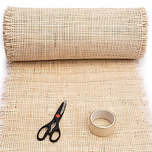 CLAYNIX 18" Width Square Cane Webbing 15 FEET - Cane Webbing Roll - Caning Material for Chairs - Open Weave Wicker Cane Webbing for Cabinet - Cane Fabric Webbing Sheet(15 FEET)