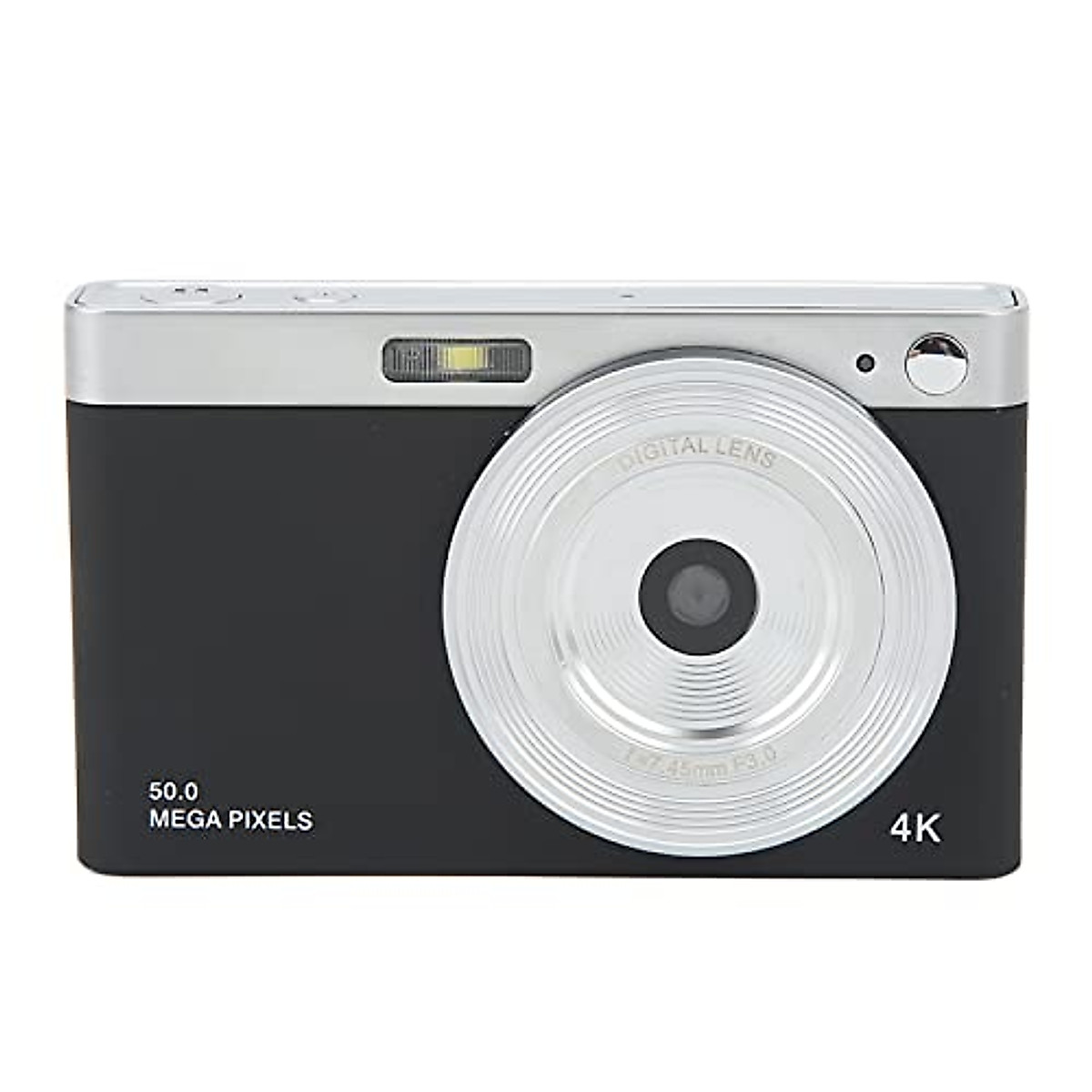 Digital Camera, HD 4K 50MP Pixels Vlogging Camera with 16X Digital Zoom, 2.88in IPS Large Screen, Compact Portable Mini Cameras for Students, Teens, Kids (Black)