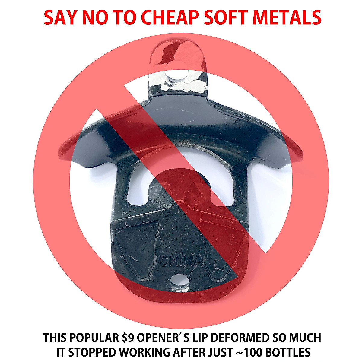 Choice Marine 316 Stainless Steel Wall Mounted Bottle Opener with Mounting Screws | Rust proof Beer Bottle Opener for Bars, Patios, Boats, KTV, Hotels | Beer Opener Wall Mount, Pack of 1, Silver