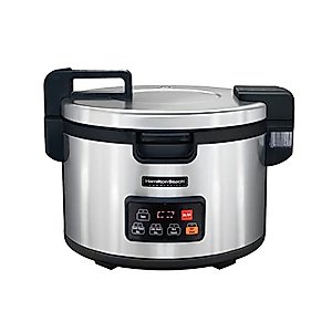 Hamilton Beach Commercial 90 Cup Rice Cooker, Warmer, Stainless Steel (37590)