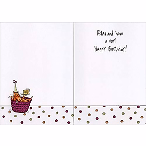 Oatmeal Studios Two Cats in Kitchen Funny/Humorous Birthday Card