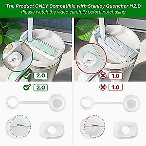 COOKSMITP Stanley Spill Stopper Set of 3 | Stanley Cup Leak Stopper | Silicone Spill Proof Straw Stopper for Stanley Quencher H2.0 40oz 30oz Tumbler with Handle