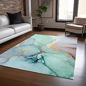 Addison Rugs Chantille ACN506 Teal 5' x 7'6 Indoor Outdoor Area Rug, Stain Resistant, Machine Washable, Non Shedding, Bedroom, Living Room, Dining Room, Kitchen Rug
