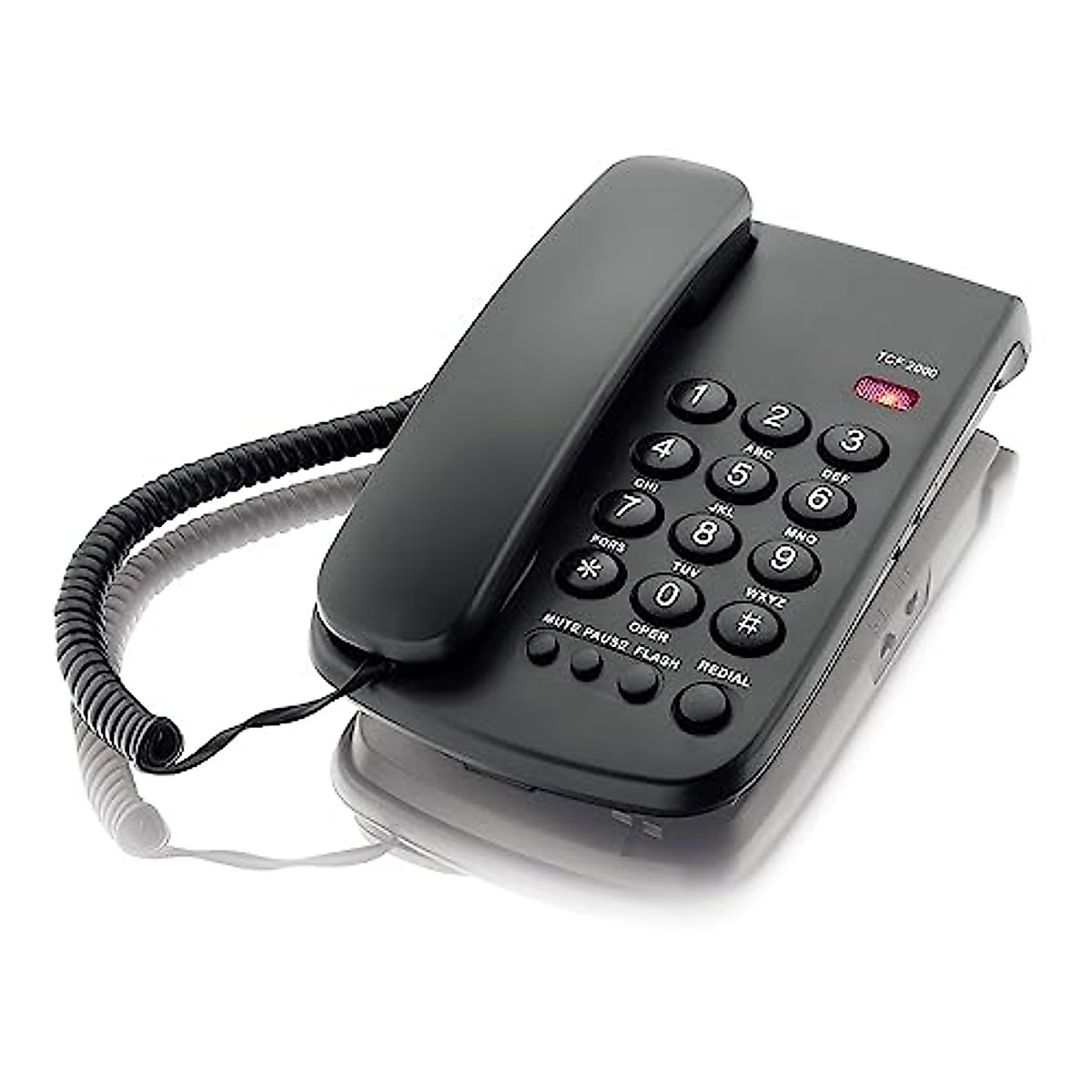 TCF-2000 Desktop Telephone Landline Phone Clear Sound Noise Reduction Telephones for Home Office Hotel Desk Phone Fixed Telephone TCF2000 Business Office Telephones House Hold Guest Room Hotel Fixed
