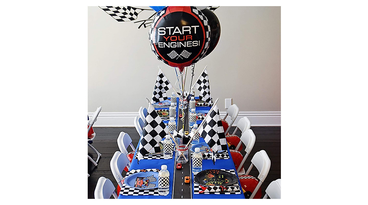 12Pcs Checkered Race Flags for Kids' Parties