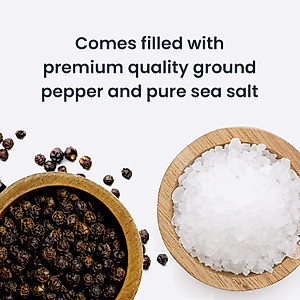 Olde Thompson 3" Orbit Salt & Pepper Shaker Set, Copper Top & Glass Globe Base