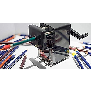 Derwent Super Point Manual Helical Pencil Sharpener (2302001) , Black , 1 Count (Pack of 1)