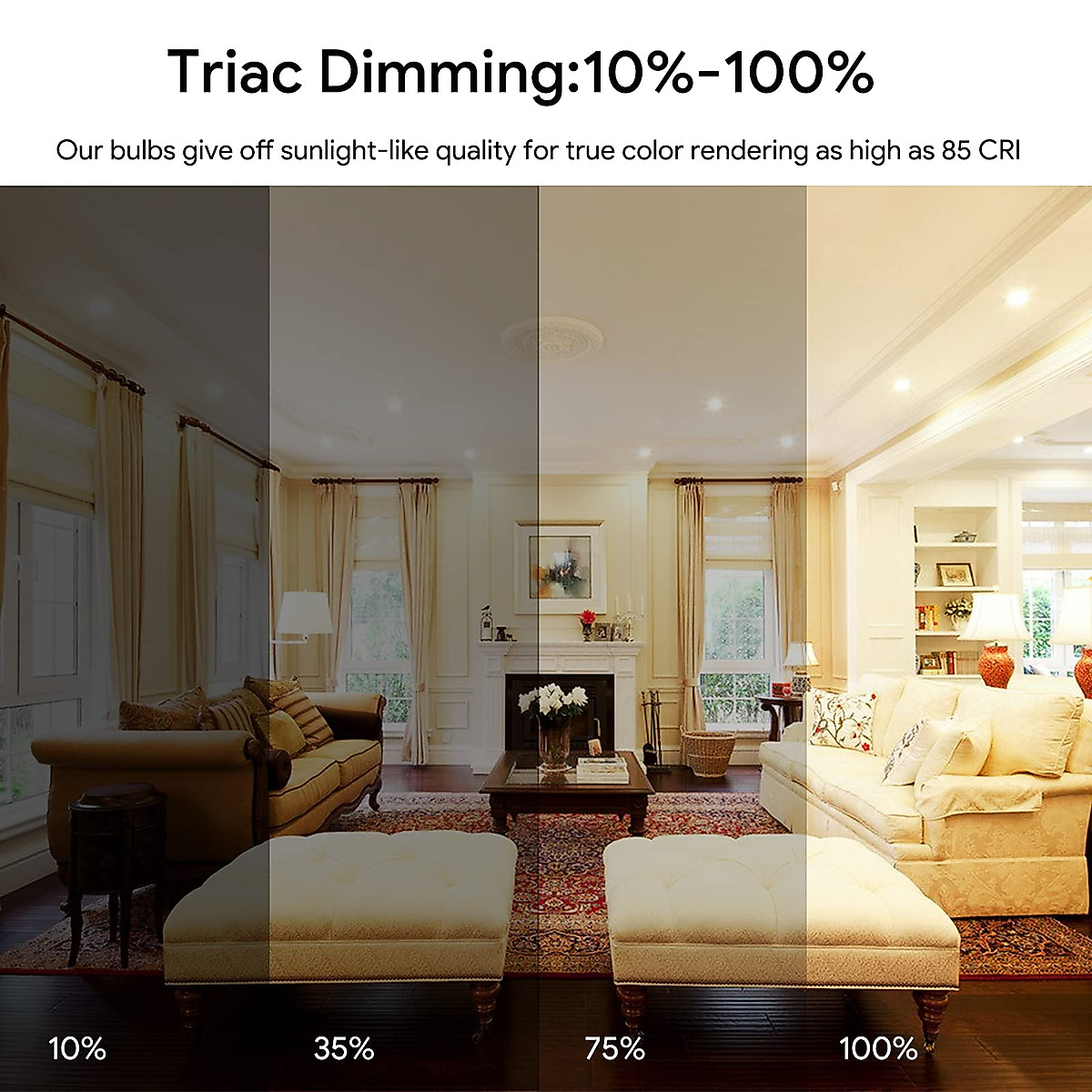 E ENERGETIC LIGHTING 12 Pack LED Recessed Light Bulbs BR30, 1500LM, Dimmable, Warm White 3000K, 105W Equivalent, Indoor Flood Lights for Recessed Cans, UL Listed