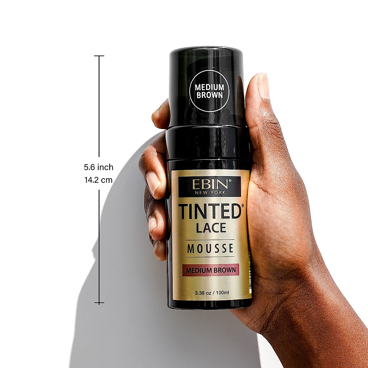 EBIN NEW YORK TINTED LACE MOUSSE - 3.38oz/ 100ml - Medium Brown