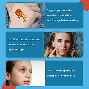 Printable Tattoo Paper Temporary Sticker Paper 10 SETS 8.5" x 11", Transfer Decal Paper DIY Personalized Image Transfer Sheet for skin