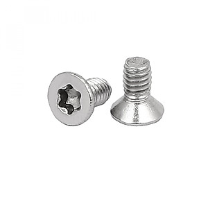 sourcing map 30pcs M2.5x5mm Flat Head Torx Machine Screws, 304 Stainless