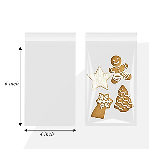 Easter Candy Bags, Clear Cellophane Pretzel Rods Bag, 100Ct 2 '' x 10 '' Cellophane Treat Bags for Chocolate Bars, Individual Chocolate Covered Pretzel Rods, Self Adhesive Sealing Plastic Cello Bags for Candy, Pastry