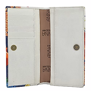 Anna by Anuschka Women's Hand-Painted Genuine Leather Wallet On A String - Floral Melody