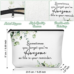 Inbagi Women Inspirational Gift Set Thank You Gift for Women Including 20oz Tumbler Cup Cosmetic Bag Stainless Steel Tumbler Employee Appreciation Gift Motivational Birthday Gift Coworker Secretary