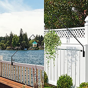Ointo Garden Heavy Duty Deck Hook, Single Piece Solid Rod, Adjustable-360 Degree Rotary,Wall Hanging, for Bird Feeders, Planters, Suet Baskets, Lanterns, Wind Chimes, Potted Plants & More!