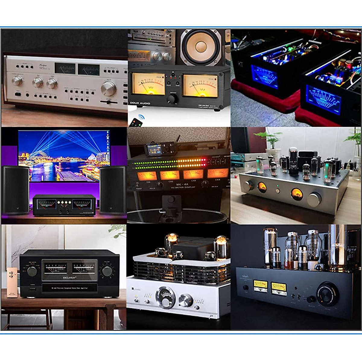 BALAX VU Meter Panel Kit Backlit Decibel/Level Tester with VU Driver Board Backlight