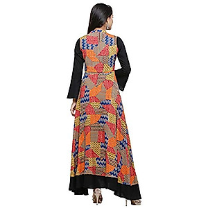 Yash Gallery Jacket Style Anarkali Kurtis for Women Indian Black