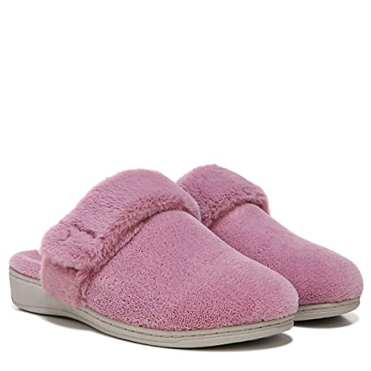 Vionic Adjustable Slipper With Orthotic Arch Support - Dusky Orchid - 7 Medium